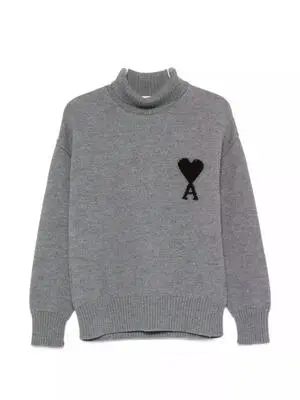 AMI Paris De Coeur Roll-neck Sweater