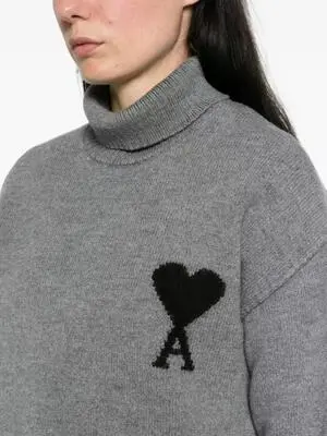 AMI Paris De Coeur Roll-neck Sweater