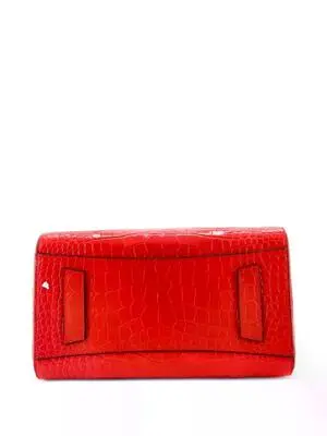 Givenchy Antigona Crocodile Embossed Leather Satchel - Red