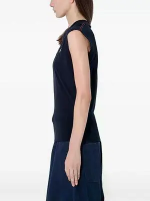 Marni Cotton Cut-out Detail Tank Top - Black
