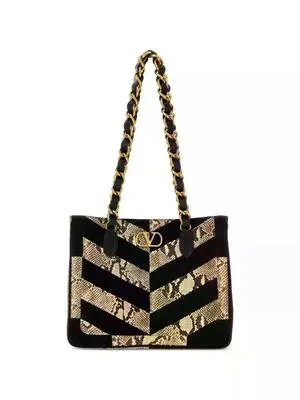 Valentino Garavani Chevron Pattern Tote Bag