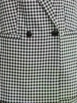 MORGAN Gingham Double-breasted Blazer