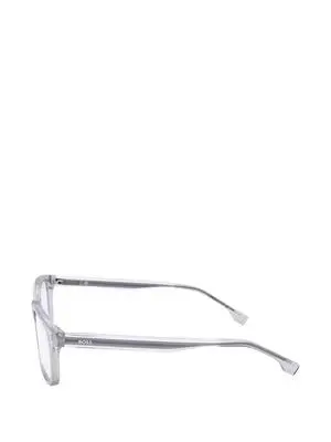 BOSS BOSS Rectangle Frame Eyeglasses Grey