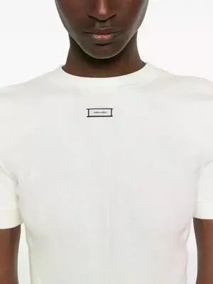 ENTIRE STUDIOS Ivory Ribbed Logo Patch T-shirt