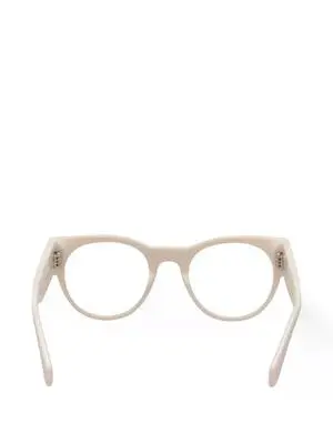 Off-White Logo-plaque Round-frame Eyeglasses