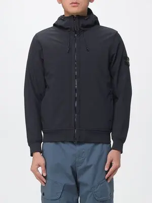 Stone Island Zip-up Hooded Jacket - Black