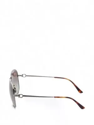 FERRAGAMO Gancini Pilot-frame Sunglasses