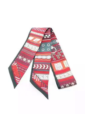 Hermès 2010s Colliers De Chiens Scarf - Red