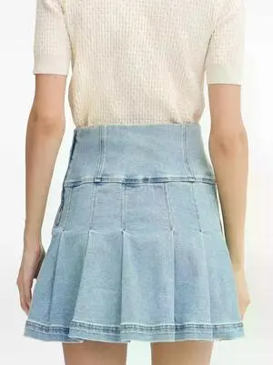 MORGAN High-waisted Denim Mini Skirt