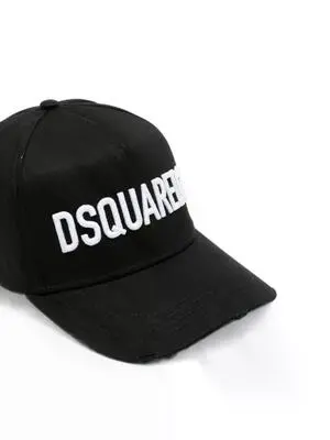Dsquared2 Logo-embroidered Distressed Baseball Cap