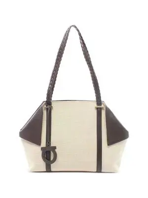 FERRAGAMO Braided Handle Tote Bag - Neutrals