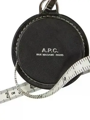 A.p.c. Ruban Leather Tape-measure Keyring Charm - Black