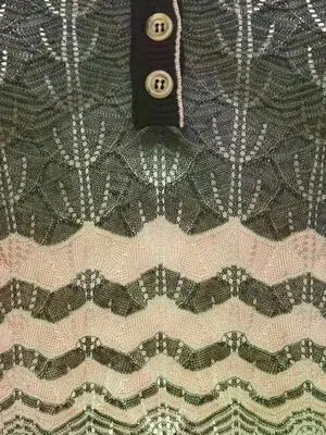 Missoni Chevron-knit V-neck Midi Dress