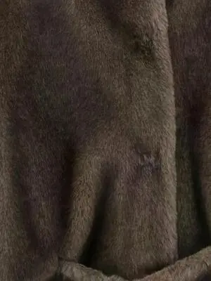 SWORD 6644 Belted Faux Fur Jacket