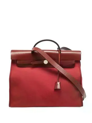 Hermès 2017 39 Herbag Zip Tote Bag - Red