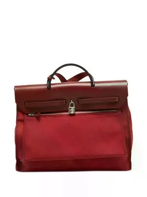 Hermès Herbag Zip Tote Bag - Red