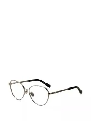 Philipp Plein Crystal-embellished Geometric-frame Glasses - Silver