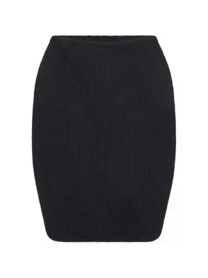 Hunza G Ribbed Mini Skirt - Black