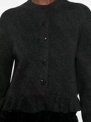 Cecilie Bahnsen Ruffled Floral-button Cardigan