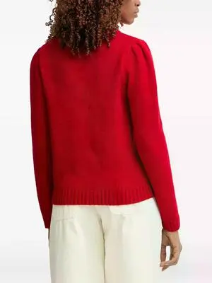 MORGAN Heart-motif Puff-sleeve Sweater