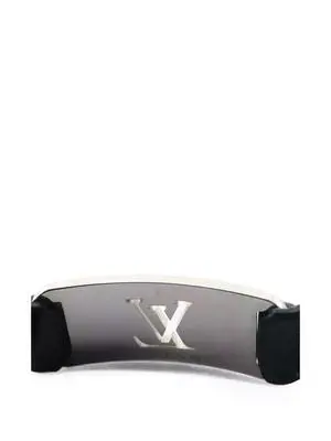 LOUIS VUITTON 2010s Champs Elysees Leather Bracelet - Silver