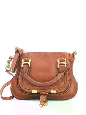 Chloé Marcie Satchel Leather Baby Crossbody Bag - Brown