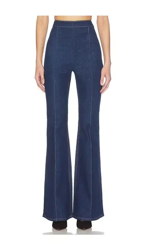 NADINE MERABI Charlotte Denim Trousers In . Also - Blue