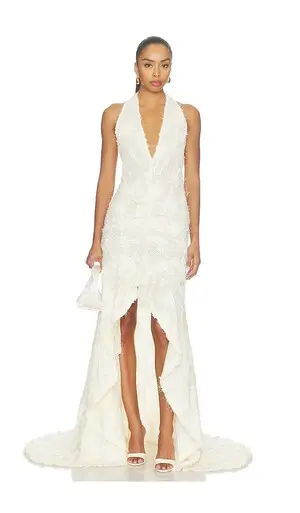 SONYA MODA Noorah Gown In . Also - Cream