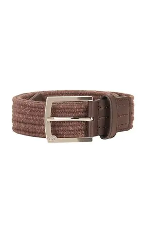 Travis Mathew Woven Leather Trimmed Belt