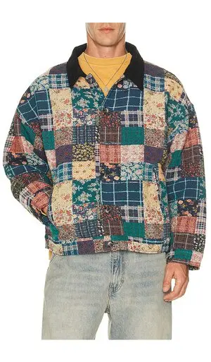 RYOKO RAIN Quilted Tapestry Work Jacket