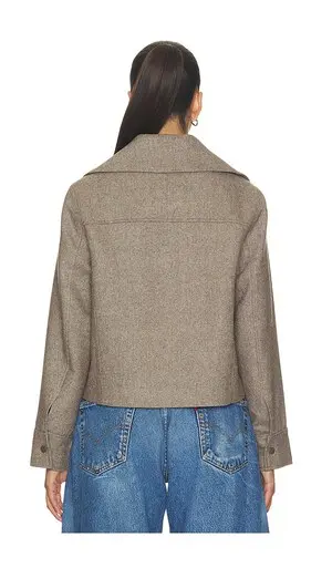 ELODIE THE LABEL Beatrice Zip Front Jacket In . Also