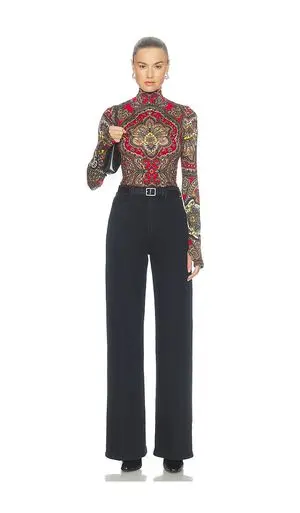 Alice + Olivia Delaina Longsleeve Turtleneck Top In . Also