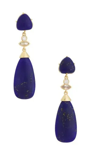 Ettika Lapis Solstice Drop Earrings - Blue