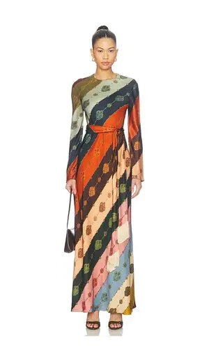 Zimmermann Ascent Bias Sheath Dress In . Also - Brown