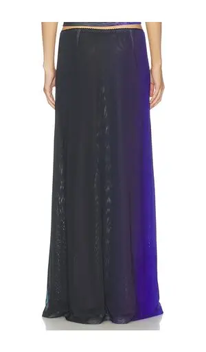 WITH HARPER LU Mesh Maxi Skirt In . Also