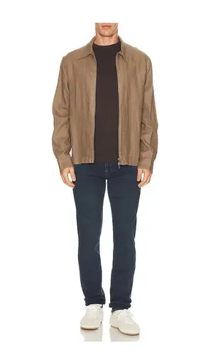 FRAME Short Sleeve Light Cotton Tee In . Also - Brown