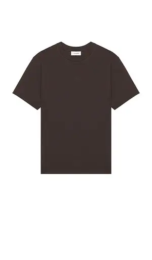 FRAME Short Sleeve Light Cotton Tee In . Also - Brown