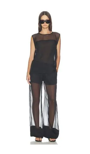 WeWoreWhat Sheer Boxy Tank Top In . Also