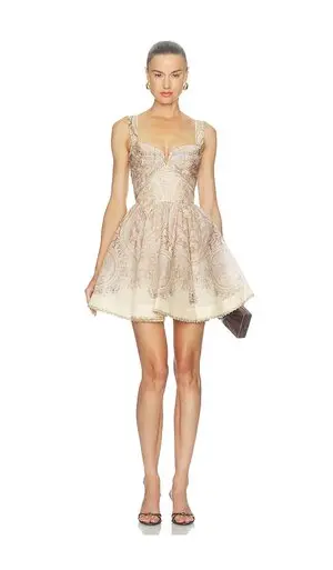 Zimmermann Ascent Drape Mini Dress In . Also - Pink