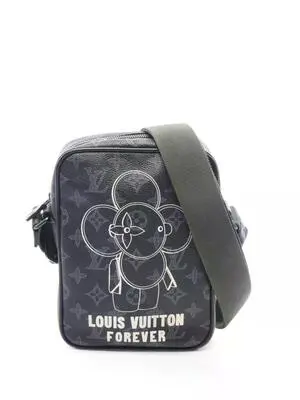 LOUIS VUITTON Monogram Eclipse Vivienne Shoulder Bag - Black