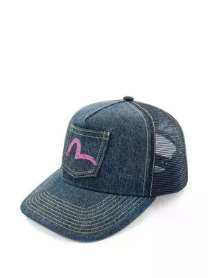 EVISU Seagull Print Trucker Cap - Blue