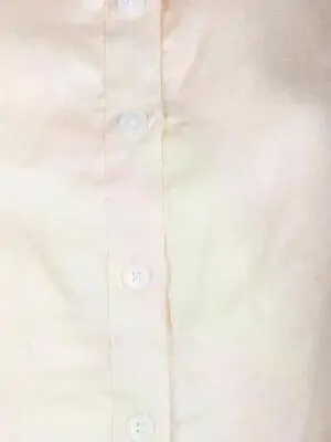 Matthew Bruch Cropped Open-back Linen Shirt