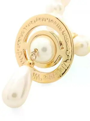 VIVIENNE WESTWOOD Tone Faux Pearl Orb Pendant Choker - Gold