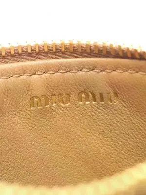 Miu Miu 2020s Matelassé Card Case - Brown
