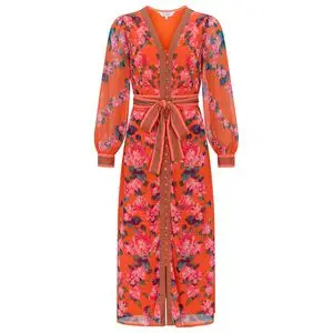 RAISHMA Athena Floral Print Midi Dress