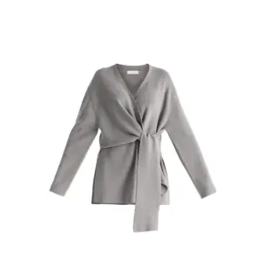 PAISIE Wrap Side Tie Knit Jumper