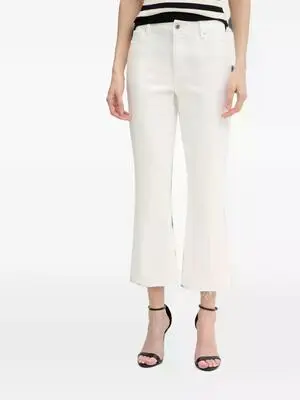 MORGAN Raw-cut Flared Jeans - White