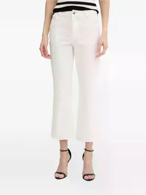 MORGAN Raw-cut Flared Jeans - White