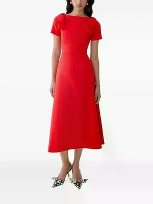 Carolina Herrera Bow-shoulder Midi Dress