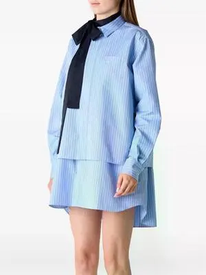 Sacai Striped Poplin Mini Shirt Dress